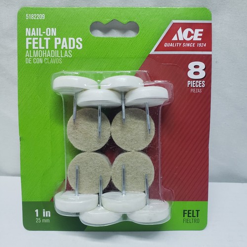 ACE Nail On Felt Pads 1" Round #5182209 8 pcs. | eBay