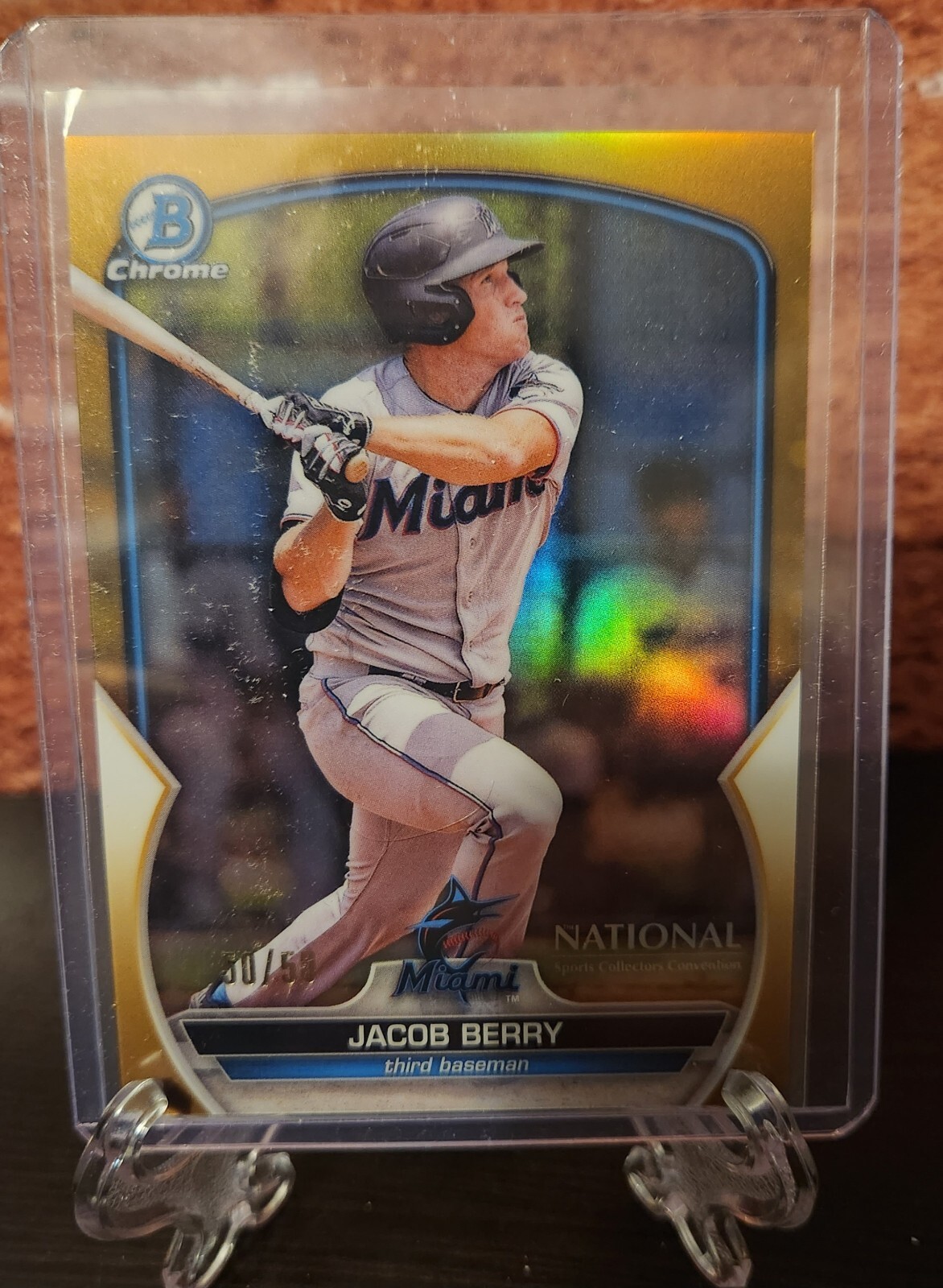 Jacob Berry 2023 Topps Bowman Chrome National GOLD #'d 50/50 - MARLINS ...