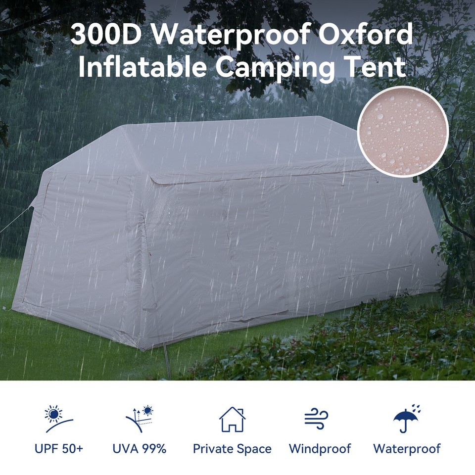 Lilypelle 8 Person Inflatable Tents for Camping Blow Up Tent with Pump ...