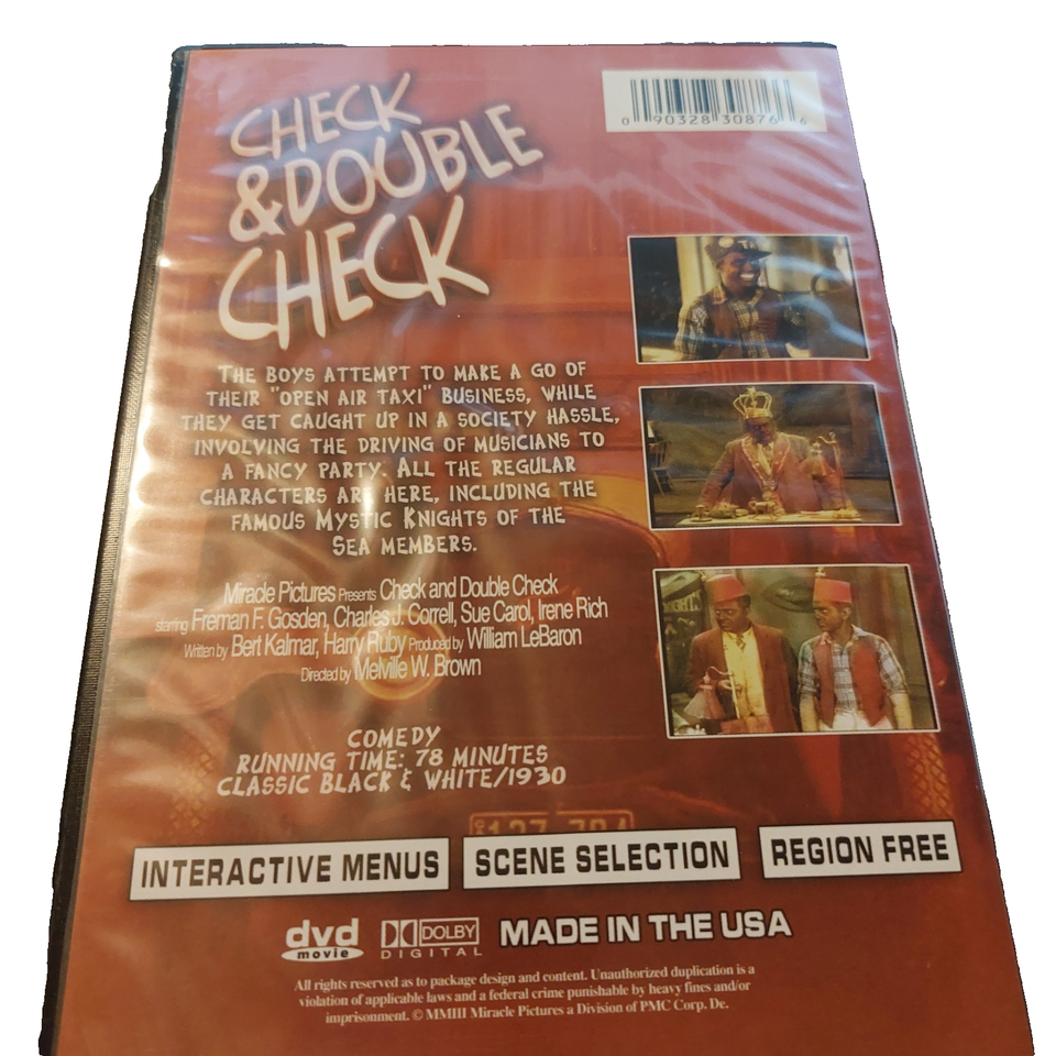 Check & Double Check With Amos & Andy DVD 1930 Duke Ellington, Bing ...