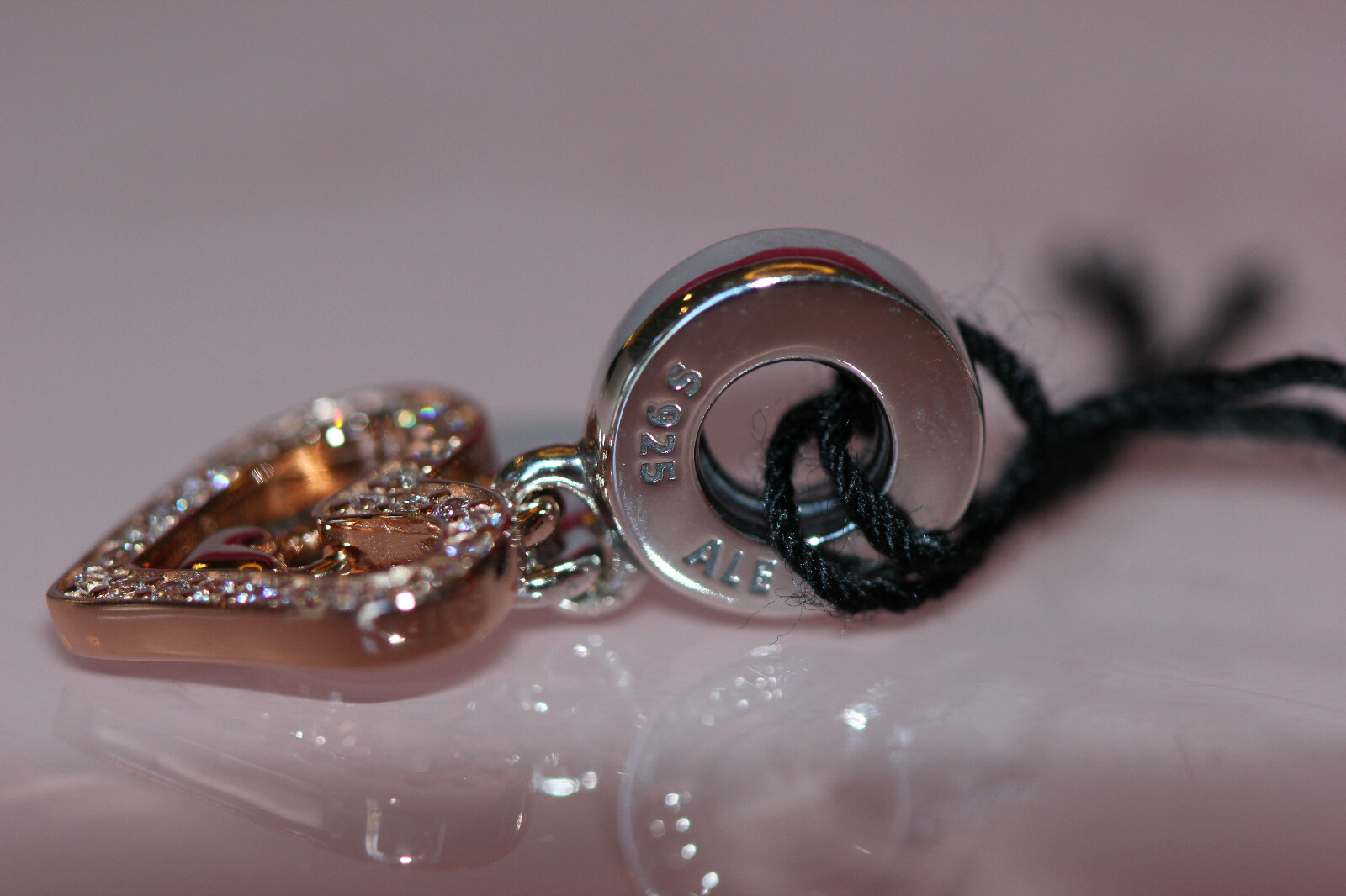 NIB VALENTINES'S 2020 PANDORA ROSE™ Sparkling Freehand Heart Dangle ...