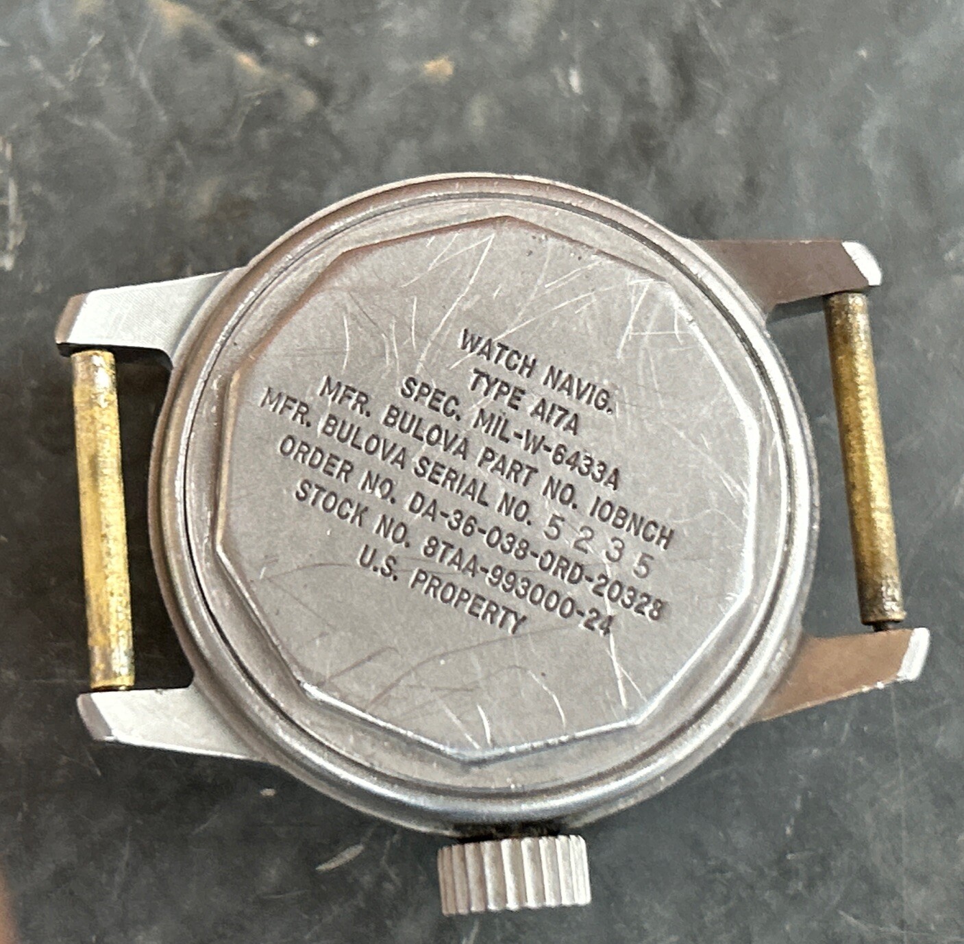 Vintage Bulova US Military Vietnam Navigation Hack Watch Type A17A MIL ...