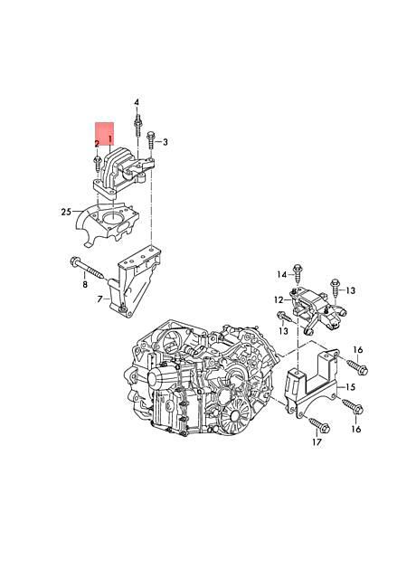 VW AMEO POLO DERBY VENTO-IND ENGINE MOUNTING RIGHT 6RF199262R NO DUTY ...