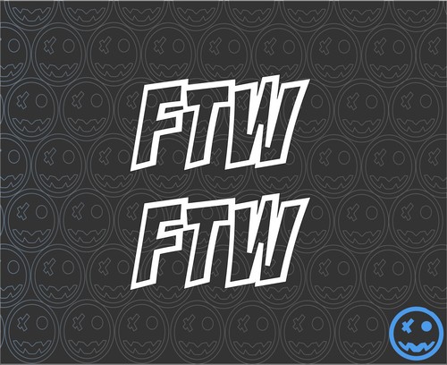 4X FTW REVIEW MIRROR JDM EURO DECALS 40mmW PS4 Console Car Laptop FUNNY ...