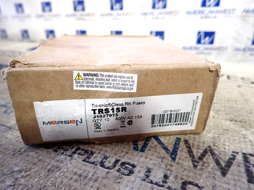Mersen Ferraz Shawmut Tri-Onic TRS15R 15 Amp 600 Volt Class RK5 Fuse ...
