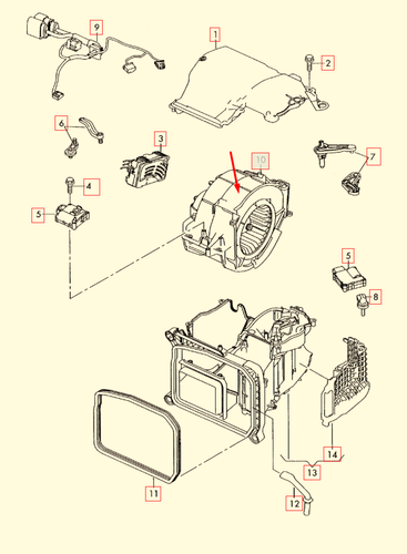 OEM Audi R8 42 A/c Heater Blower Fan Motor 4F0820020A Genuine 2015 for ...