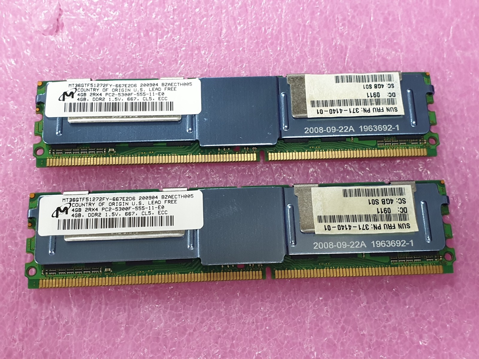 Sun SESX2C3Z 8GB mem kit (2 * 4GB 371-4140 ) for Netra T5440 - S3602C ...