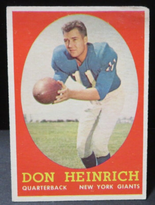 #4640 1958 TOPPS FOOTBALL DON HEINRICH #83 | eBay
