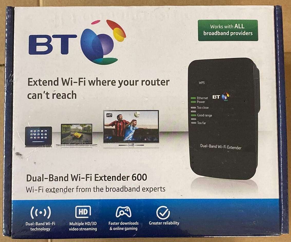 BT 075716 Dual Band Wi-Fi Extender - Black for sale online | eBay