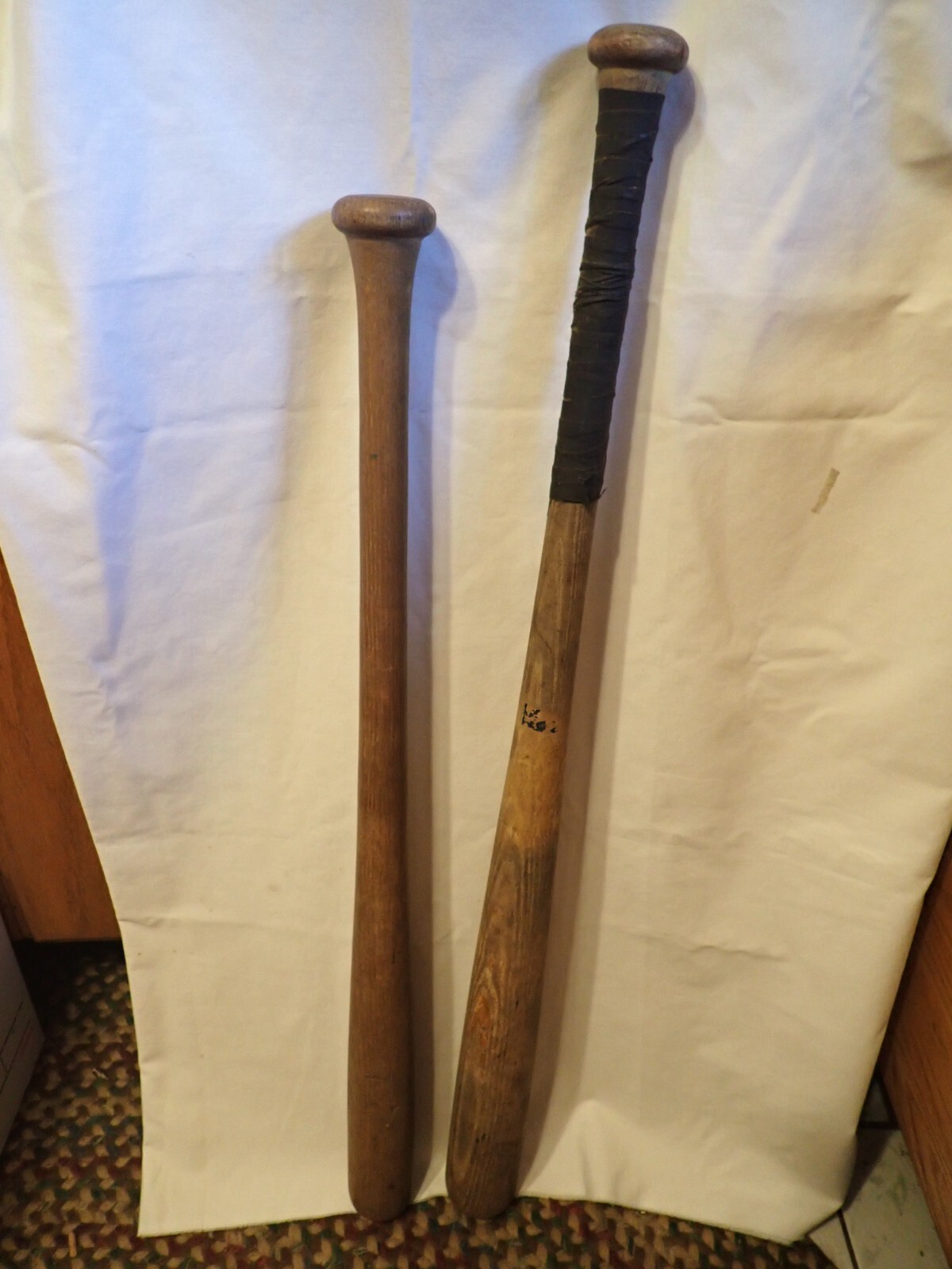 Lot of 2 vintage wood baseball bats Norm Cash 3034 and #1 unmarked | eBay