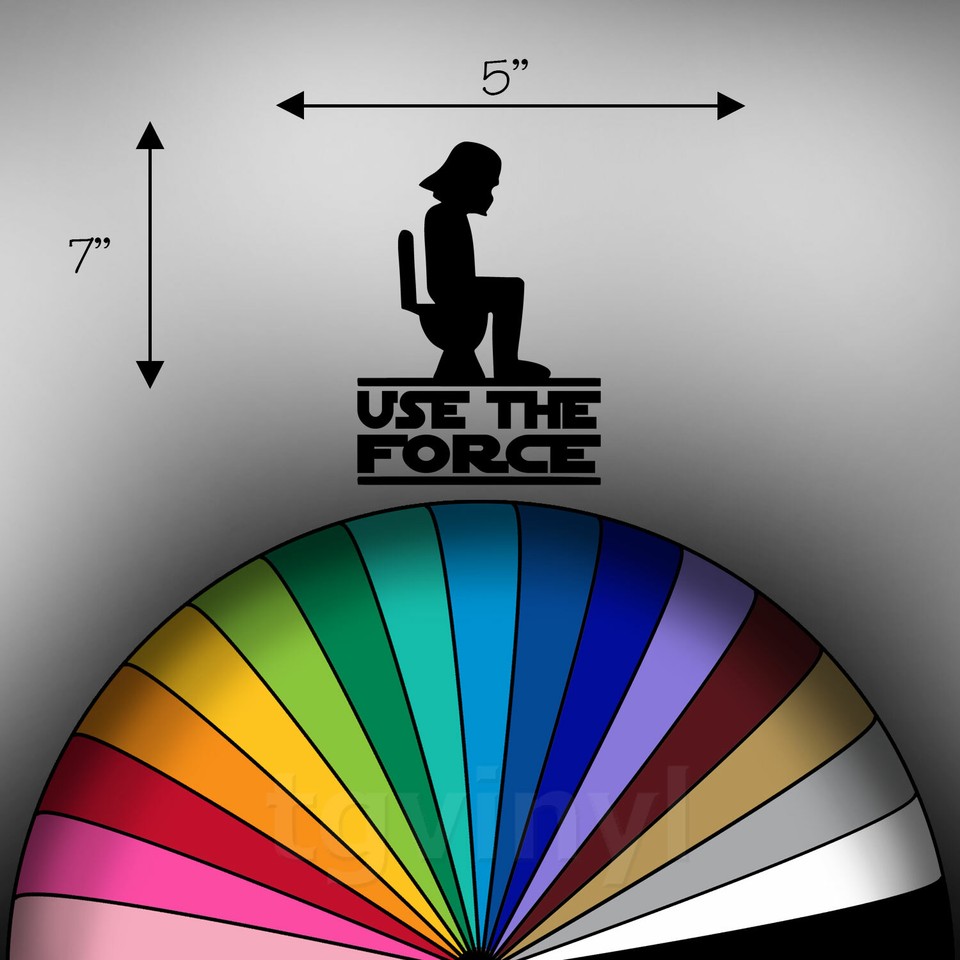7" USE THE FORCE Vinyl Decal Sticker Window Laptop Star Wars Funny ...