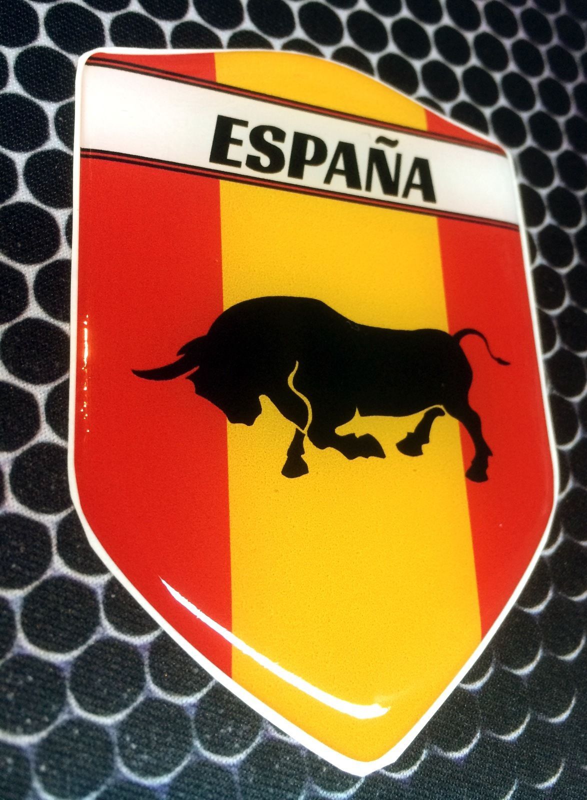 España Spain Proud Shield Flag Domed Decal Emblem Car Sticker 3D 2.3"x ...