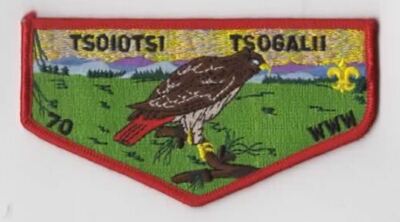 Tsoiotsi Tsogalii Lodge 70 Flap Old North State Council RED Bdr ...