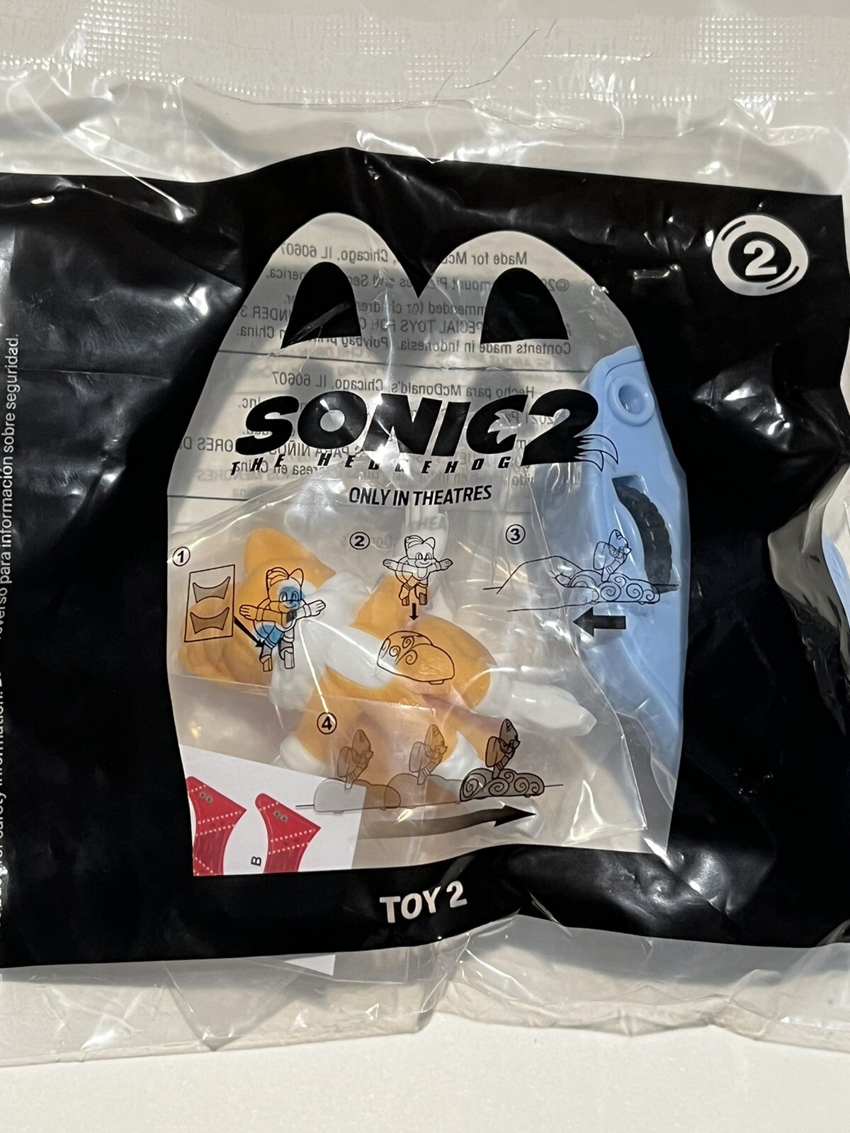 Sonic the Hedgehog 2 TAILS Toy #2 Surfing McDonald's 2022 Happy Meal ...