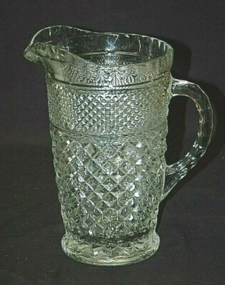 Wexford Tea Pitcher Diamond Point Criss-Cross Anchor Hocking 64 oz. | eBay