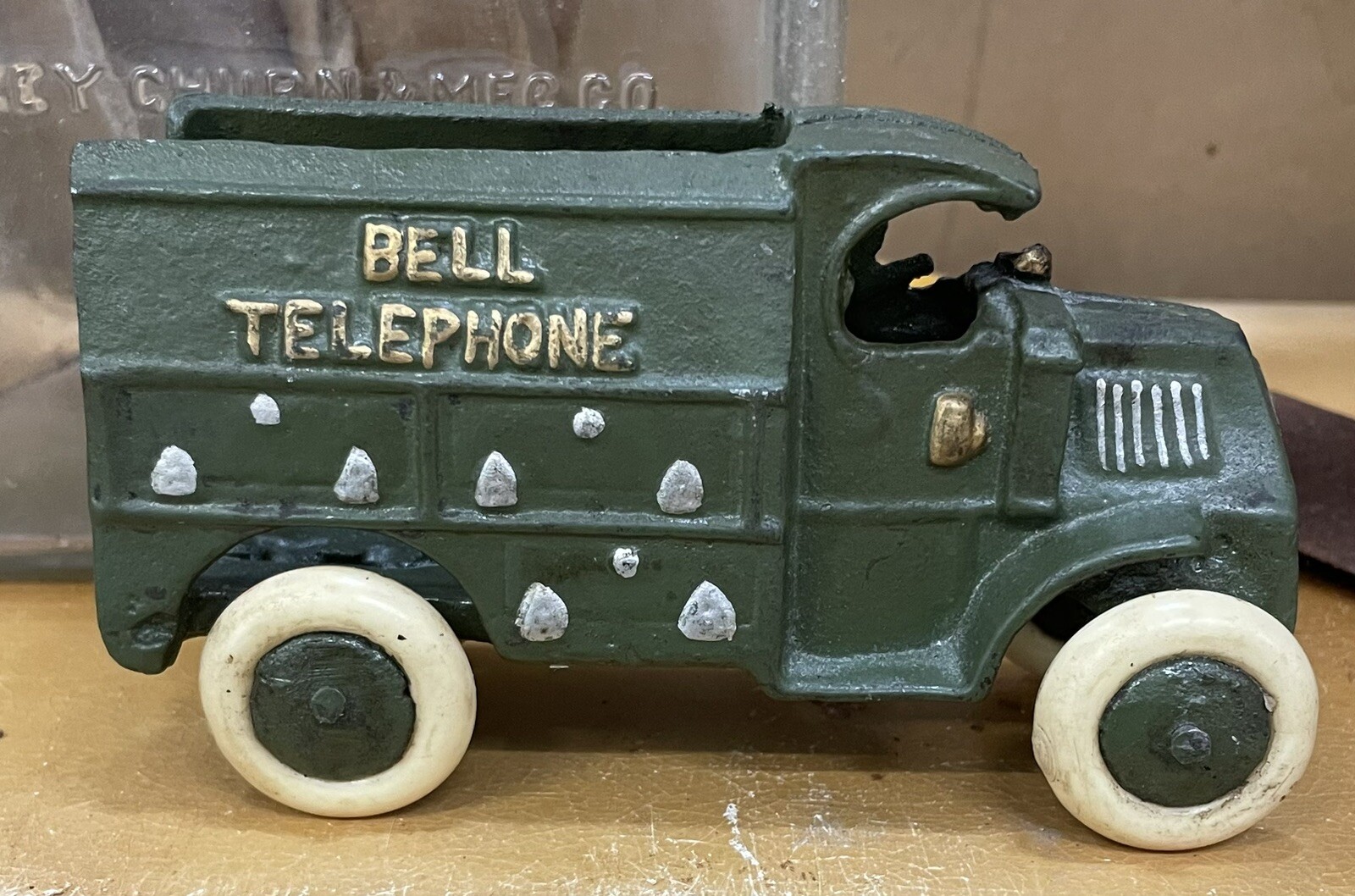 Vtg 1930’s Hubley Cast Iron Bell Telephone Service Truck with Rubber ...