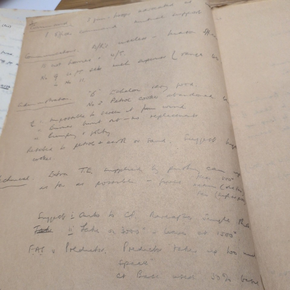 WW2, Seige Of TOBRUK, Tobruch, Original hand written documents, Lack of ...