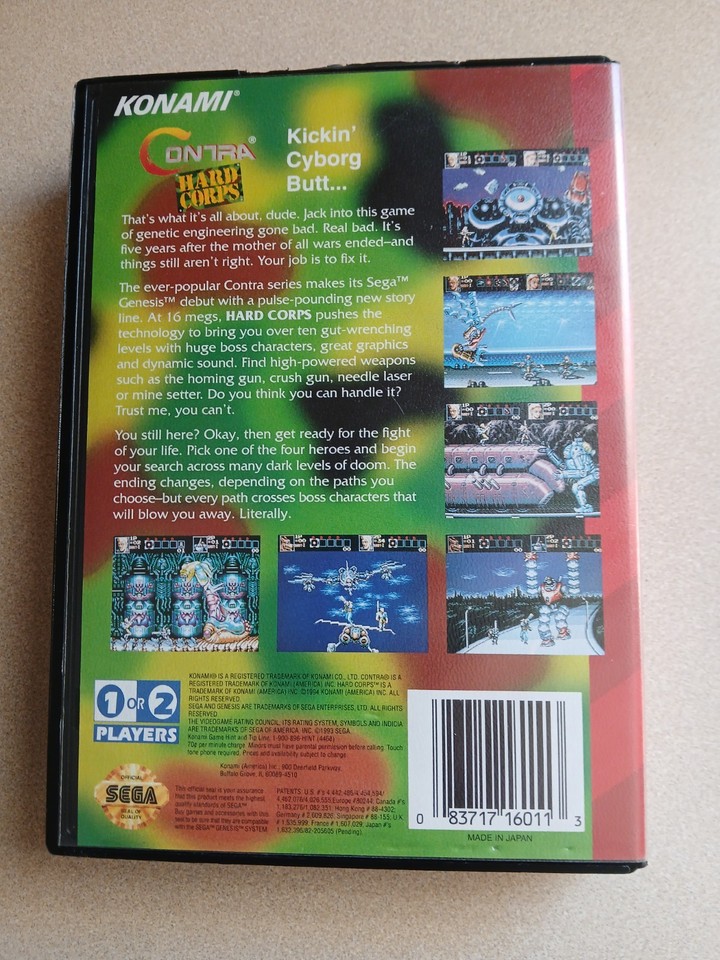 Contra: Hard Corps (Sega Genesis, 1994) Game | eBay