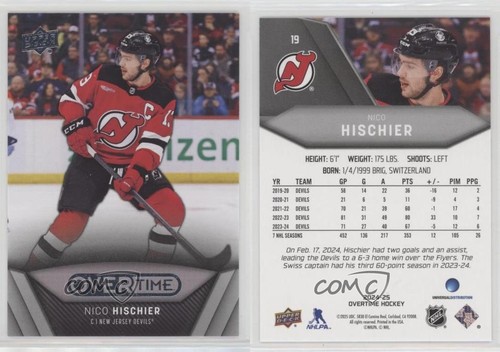 2024-25 Upper Deck Overtime - Nico Hischier #19 for sale online | eBay