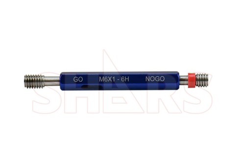 Shars M6 x 1.0 6H Class Fit Go/No Go Double End Thread Plug Gage New ...