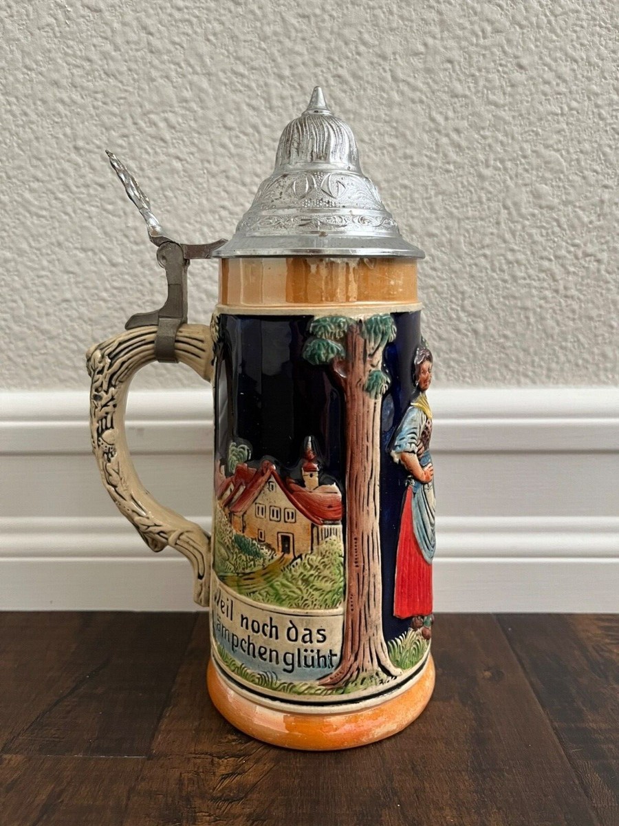 Ceramic Beer Stein With Lid German Beer Stein Hi Res Stock Photography
