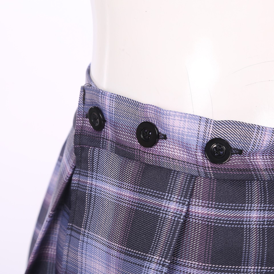 Women Ladies Schoolgirl Mini Plaid Skirt Short Micro Dress Role Play ...