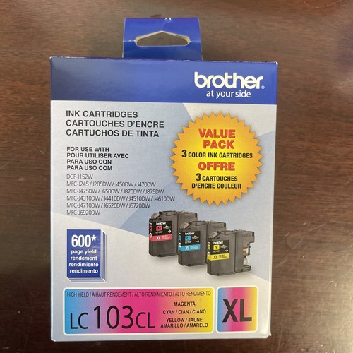 Brother High Yield Ink Cartridges LC103 CL Color 3 Pack Magenta - Cyan ...