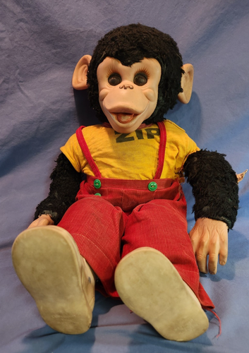 Vtg. Rushton Zip The Monkey Rubber Face Plush Zippy Doll Stuffed Animal ...