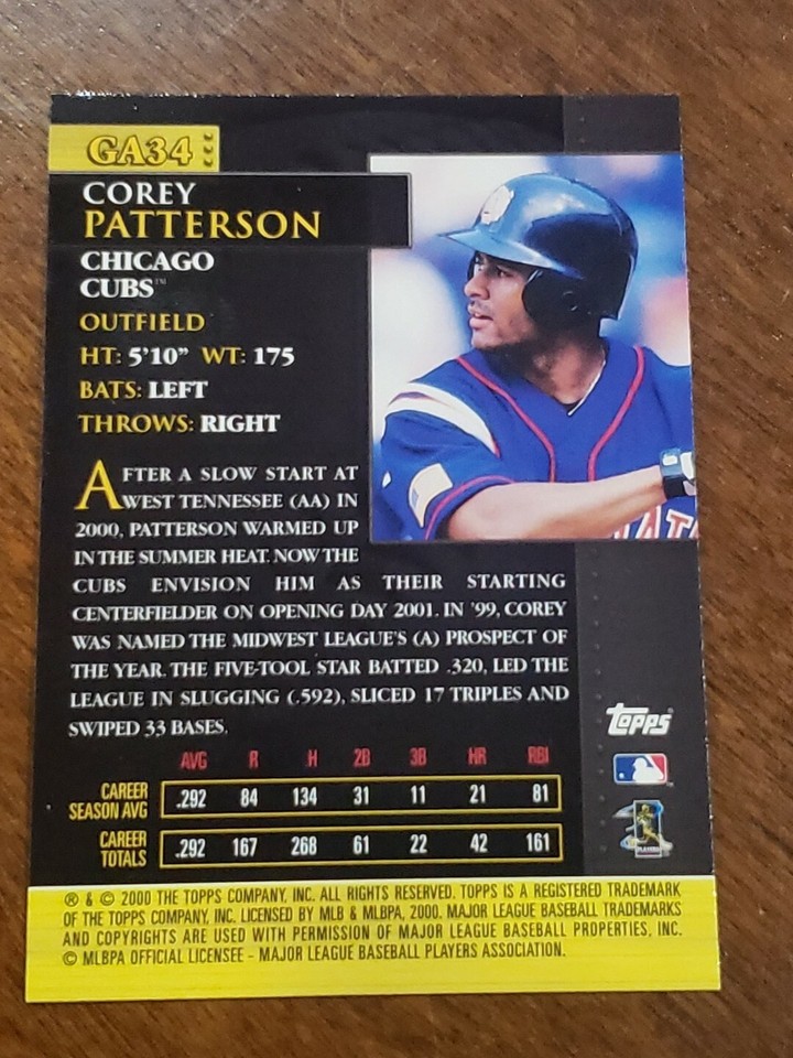 2001 Topps Golden Anniversary Corey Patterson #GA34 | eBay