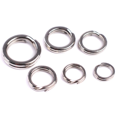 100 Pack Stainless Steel Heavy Duty Fishing Split Rings Big Game ...
