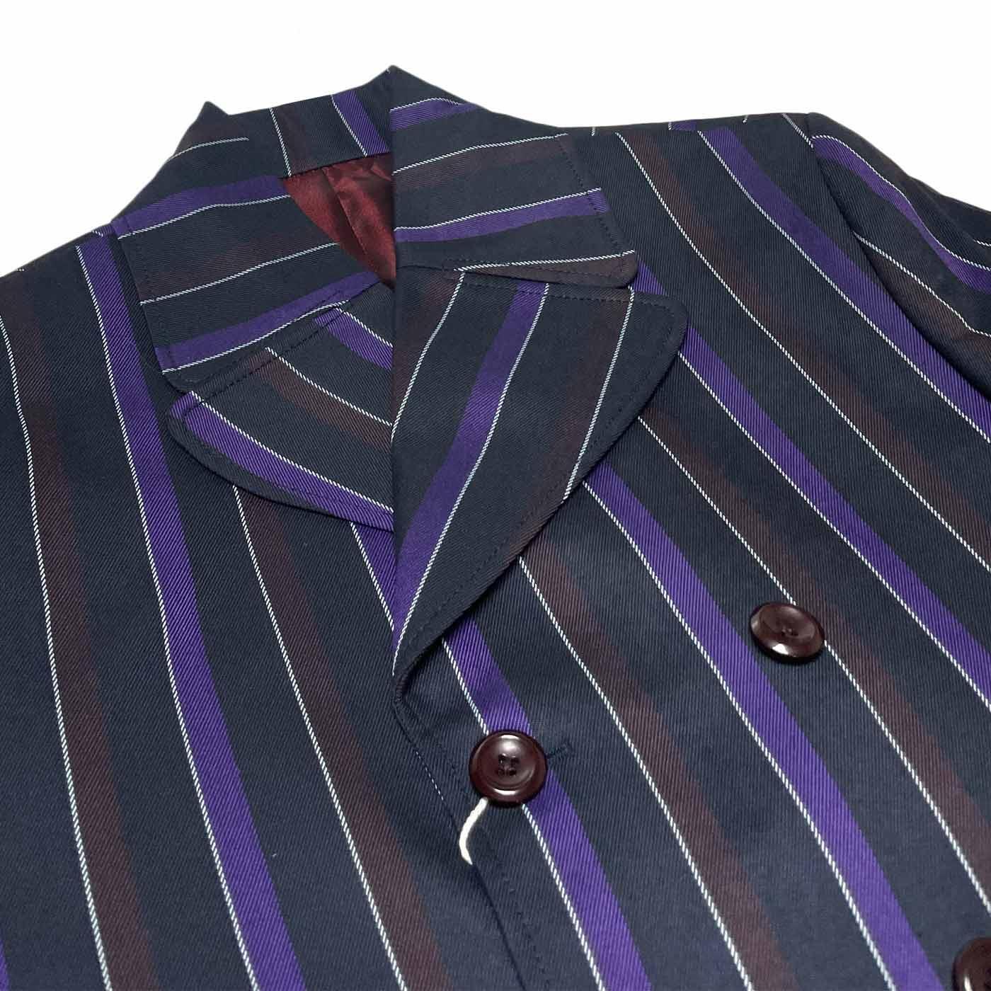 NEW MENS DOUBLE BREASTED RETRO STRIPED 70s 60s MOD BLAZER JACKET ...