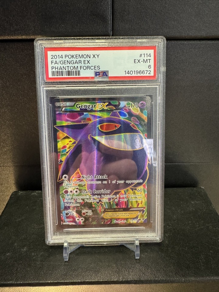 2014 POKEMON XY PHANTOM FORCES #114 FULL ART/GENGAR EX PSA 6 | eBay