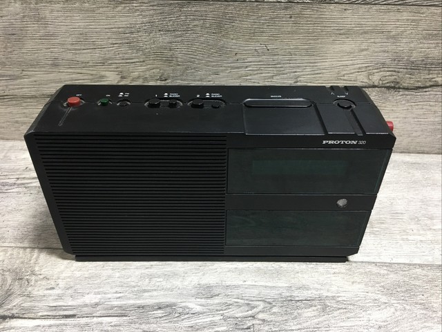 Proton 320 Am/fm Dual Alarm Clock Radio Vintage Black Retro Bass Treble ...