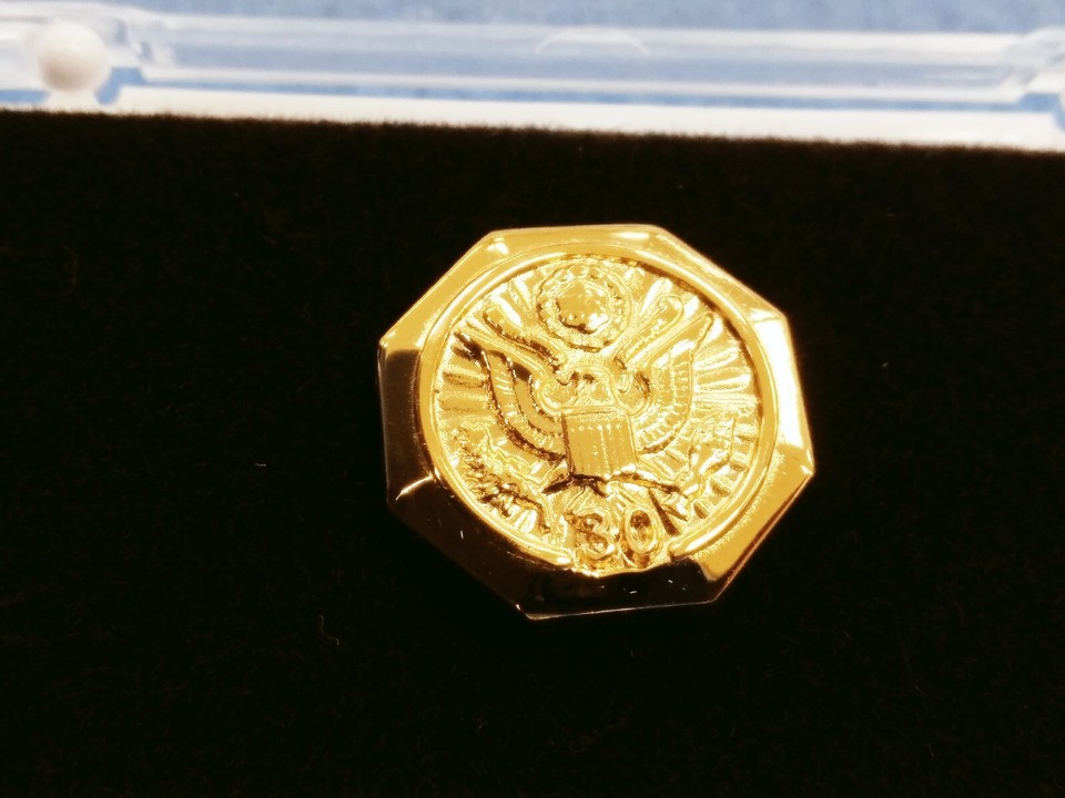 US Federal SERVICE 30 YEARS Service Lapel Pin - GOLD TONE - NEW - G-23 ...