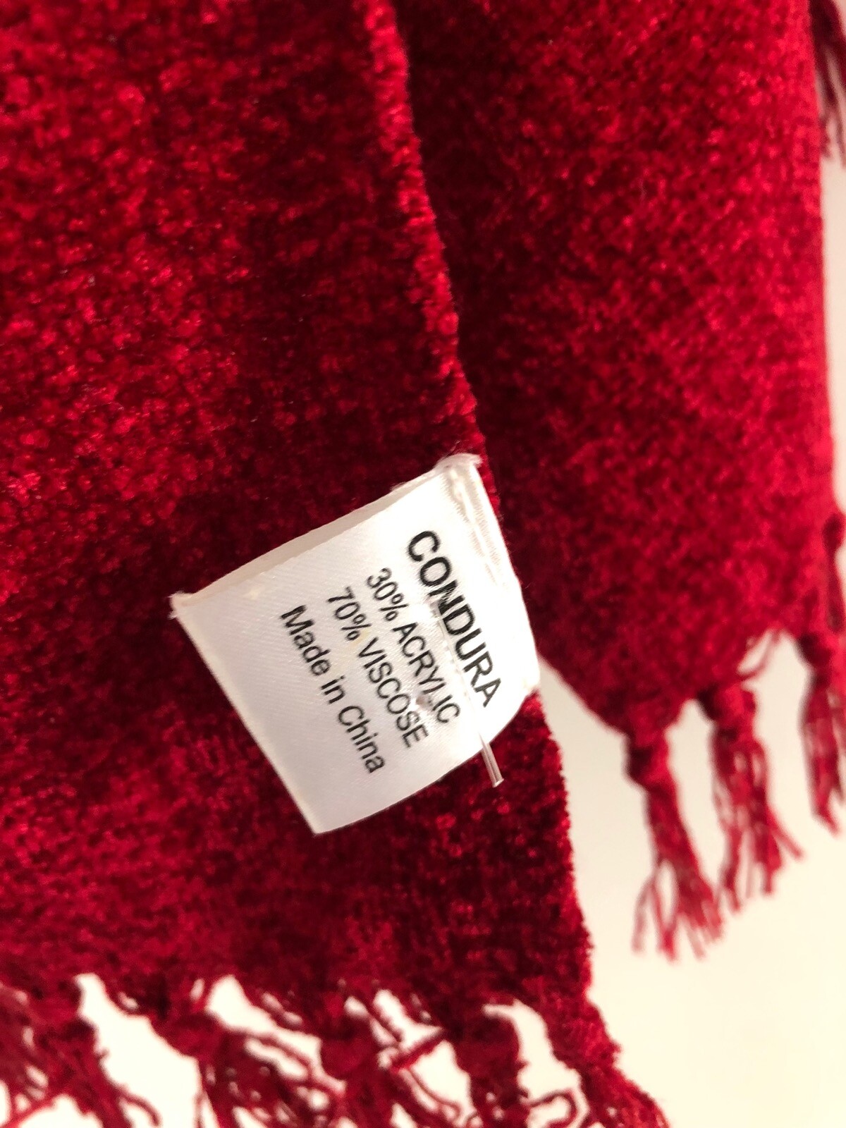 Luxury Raspberry Red Velour Velvet Feel tassel edge Wrap SCARF | eBay