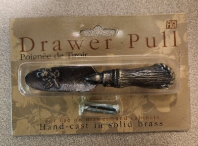 Figi 4"(3" Center) Drawer Pull TROWEL Hand Cast in Solid Brass Vintage ...