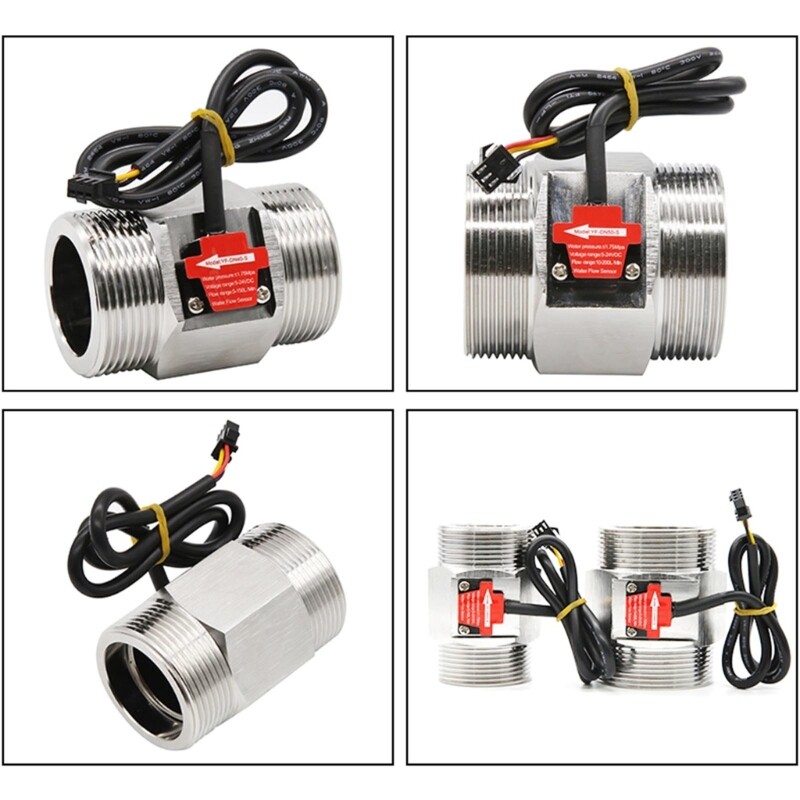 DN40 Water Flow Flowmeter 1.5 Stainless Steel Flow Sensor Turbine ...