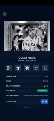 🔥Digital Card Topps Bunt 25 DUSTIN HARRIS ⭐ ROOKIE 🔥 ICONIC 🚒 | eBay
