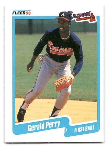 Gerald Perry 1990 Fleer Baseball #592a Atlanta Braves | eBay