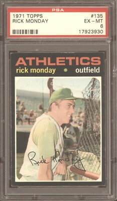 1971 Topps Rick Monday #135 PSA 6 Nicely centered! | eBay