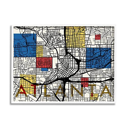 Atlanta Georgia City Street Map Abstract Primary Squares, Designed by ...