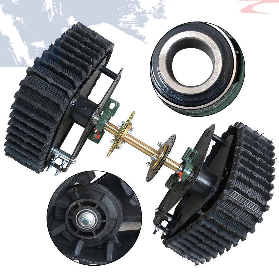 Go Kart ATV Snow Sand Tracks Snowmobile 23.6" 600mm Rear Axle Track ...
