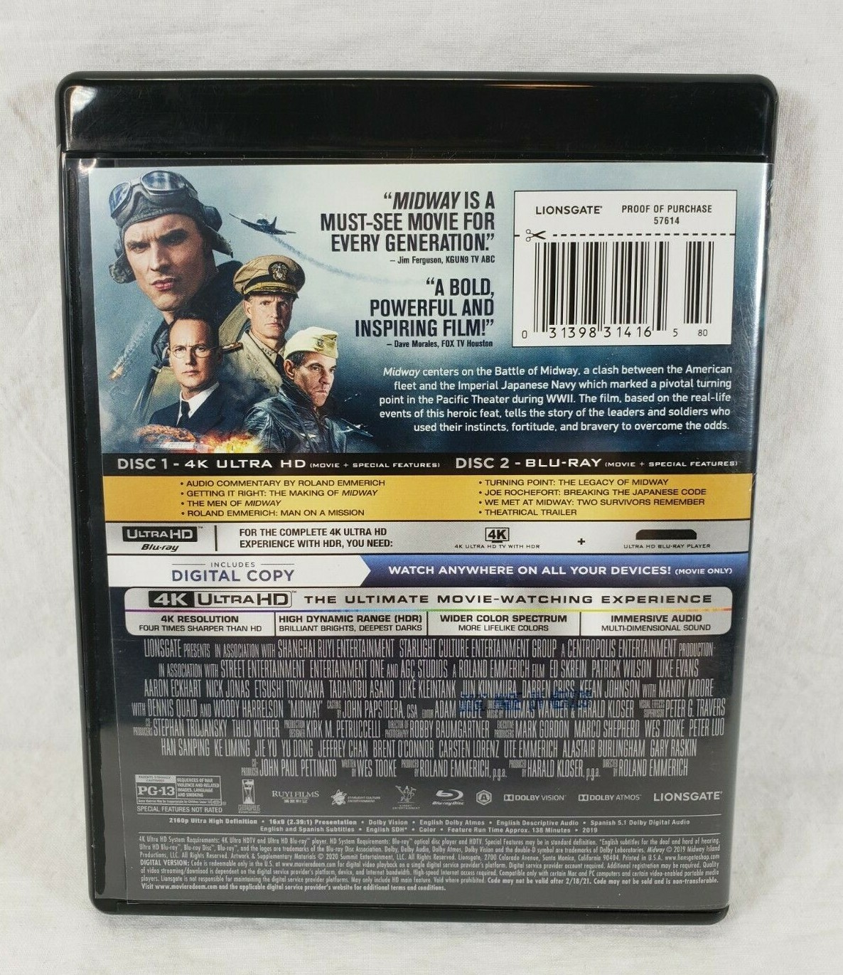 Midway (2019) 2 Disc 4K UHD + Blu-Ray Free Shipping!! | eBay