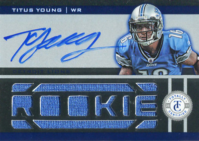 Titus Young Autographed 2012 Panini Totally Certified Rookie Jersey ...
