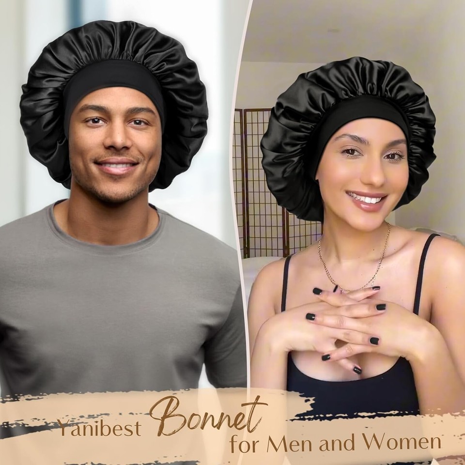 Satin Hair Protection Bonnet for Men - Comfort and Versatility Combined ...