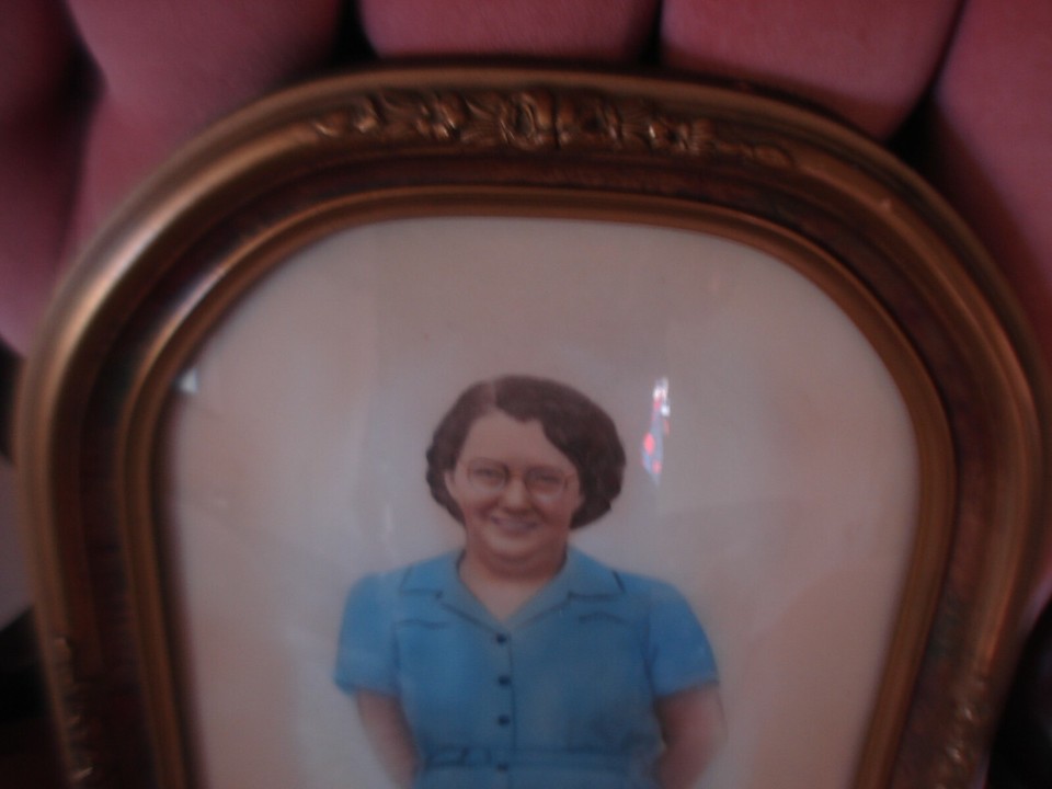 Antique Octagon Oval Picture Frame Convex glass | eBay