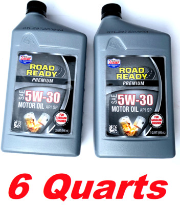 Lucas Oil Road Ready 5W-30 Premium Motor Oil (6 Bottles, 1 Quart Each ...