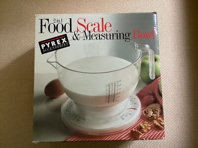 PYREX 2 IN 1 FOOD SCALE AND MEASURING BOWL 6 CUP -New In Box | eBay