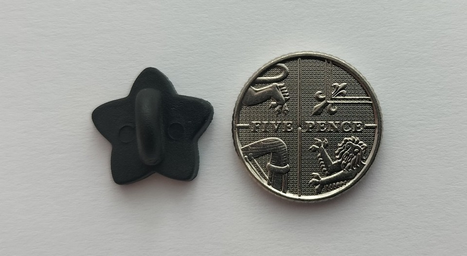 10 x Star Shaped Rubber Pin Badge Backs | eBay UK