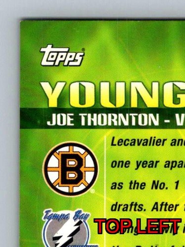 Joe Thornton Vincent Lecavalier Young Ones Topps 2000 Card TC7 Hockey | eBay